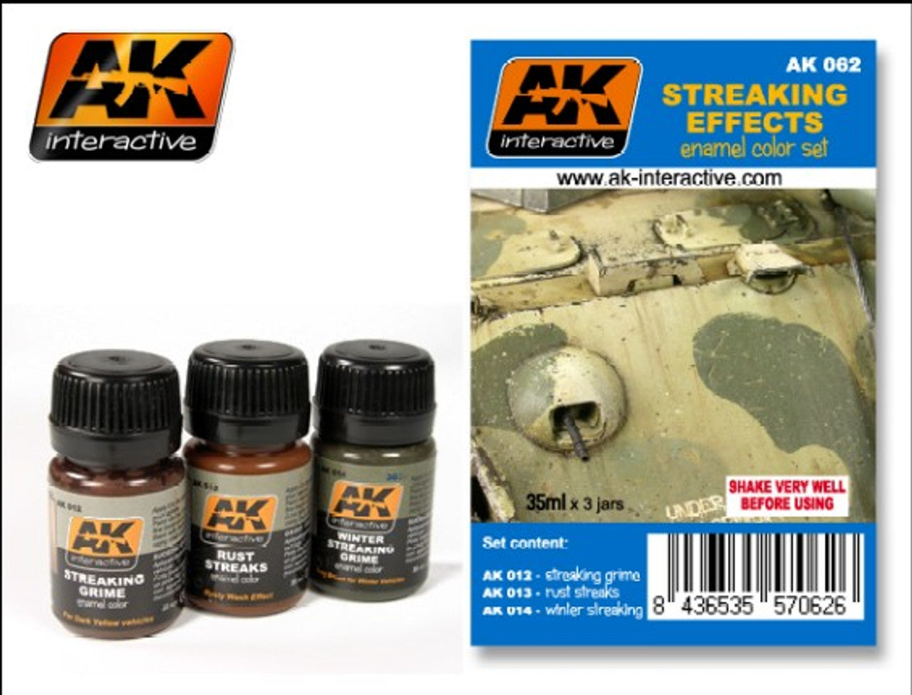 AK Interactive 062 Streaking Effects Set