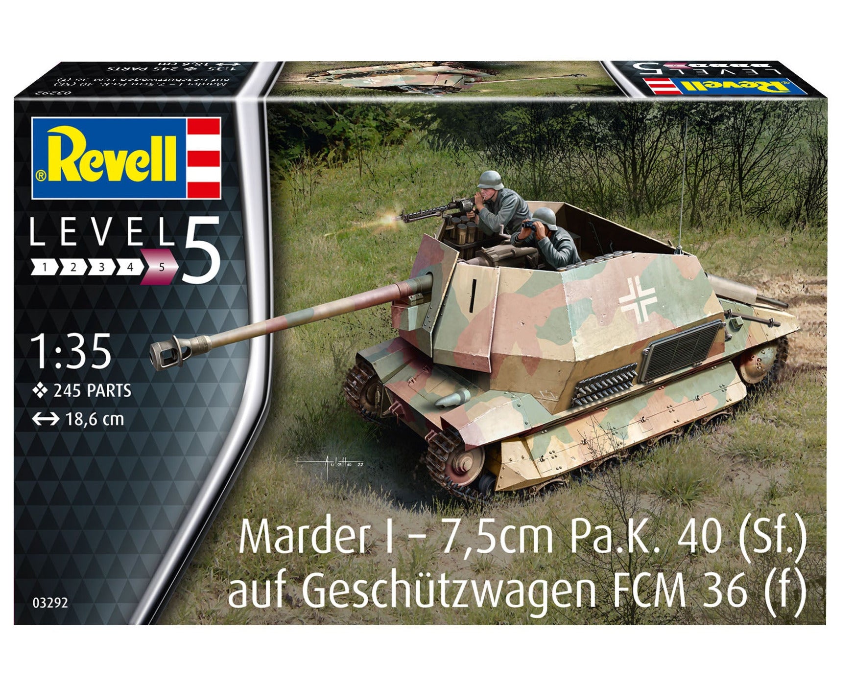 Revell 3292 1/35 Marder I - 7,5cm Pa.K. 40 (Sf.) auf Geschützwagen FCM