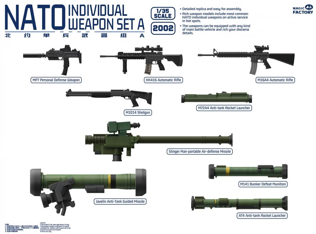 Magic Factory 2002 1/35 NATO Individual Weapon Set A