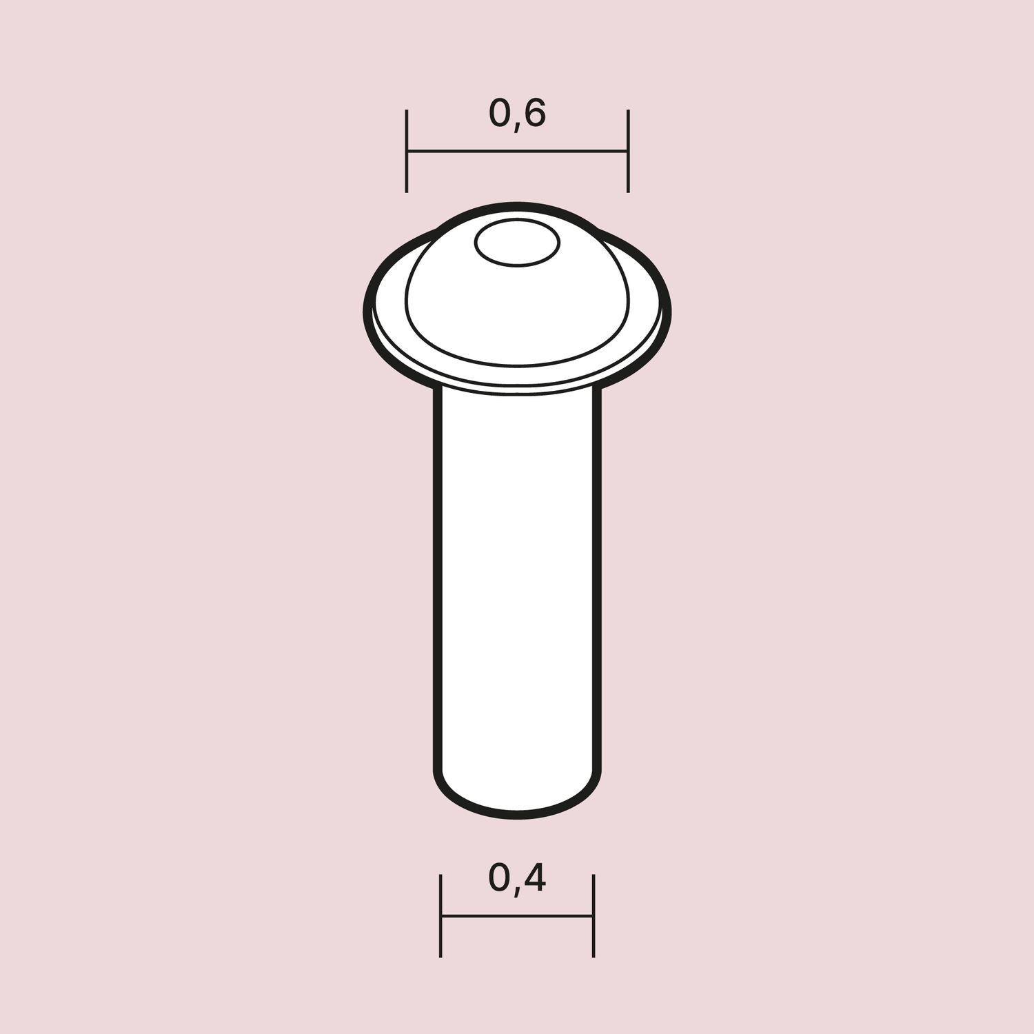 Scale Cars Online R066 1/24 Rivets 0,6 mm (round head + washer) - 60 p
