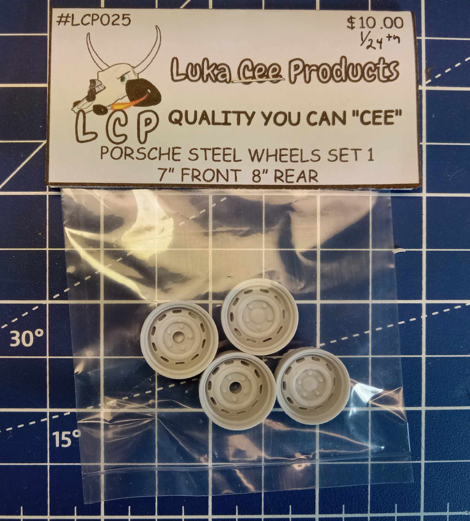 Luka Cee LCP025 1/24 Porsche 911 Steel Wheels Set 1 7" Front 8" Rear