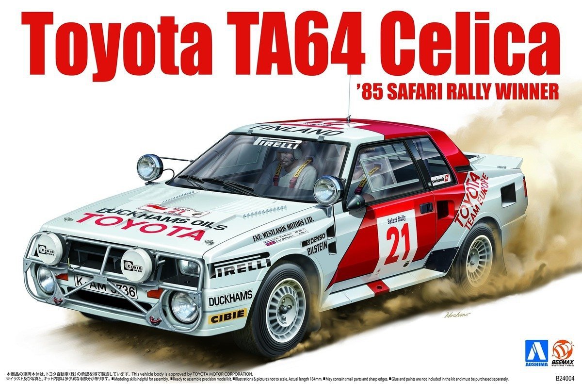 Beemax Model Kits 24004 1:24 Toyota TA64 Celica ('85 SAFARI RALLY WINN