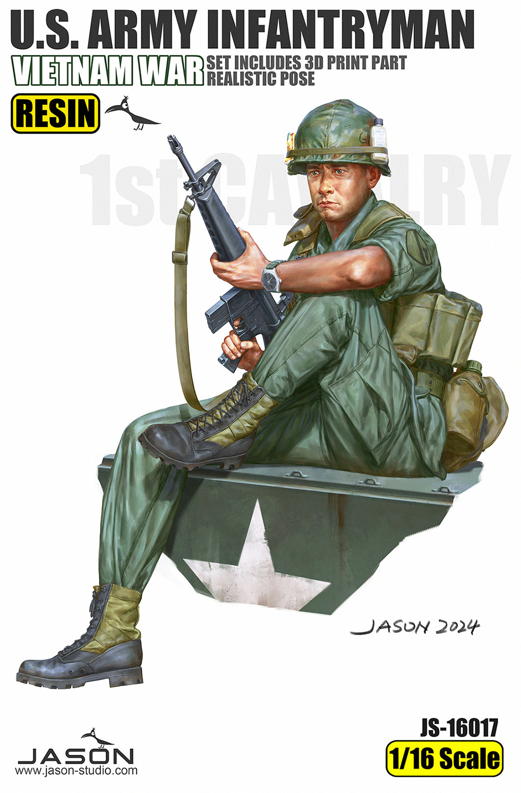 Jason Studios 16017 1/16 U.S. Army Infantryman (Vietnam War) Seated Fi