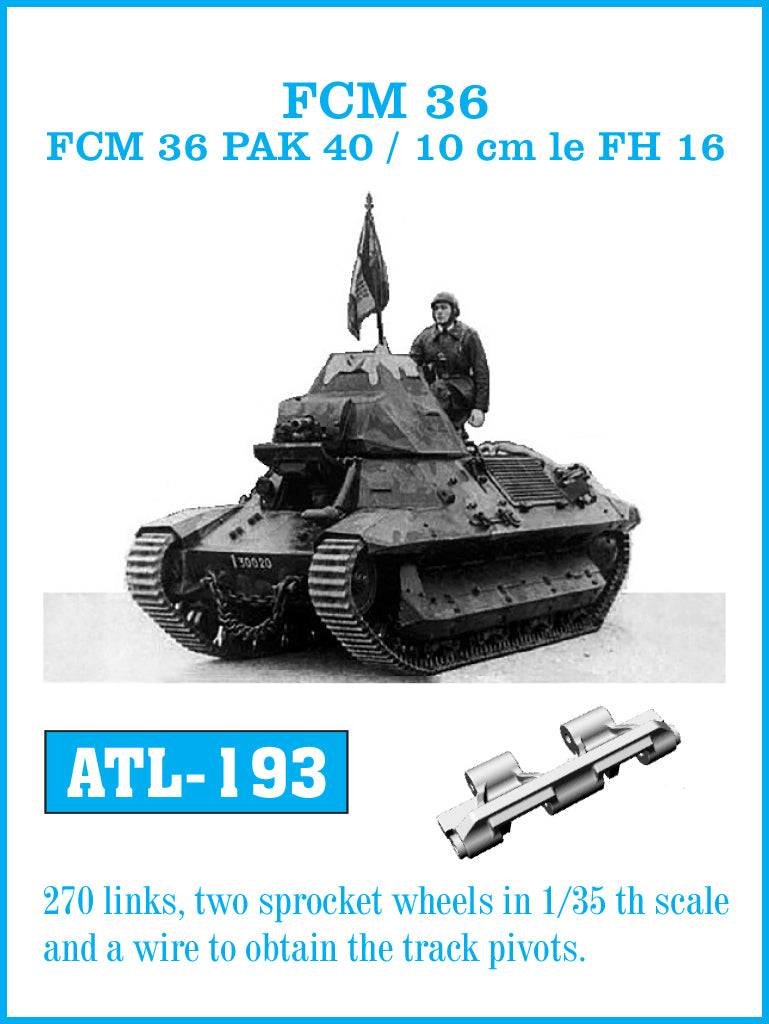Friulmodel ATL-193 1/35 FCM 36 / FCM 36 PAK 40 / 10 cm le FH 16