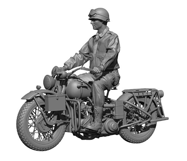 H3 Models 16109 1/16 WW2 U.S. Para "American Rider" Including bike