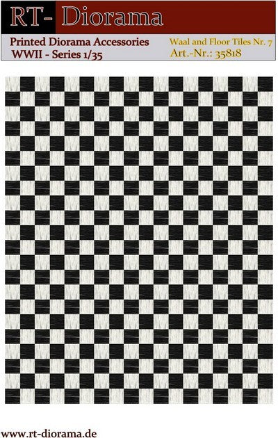 RT DIORAMA 35818 1/35 Printed Accessories: Wall and Floor Tiles No. 7
