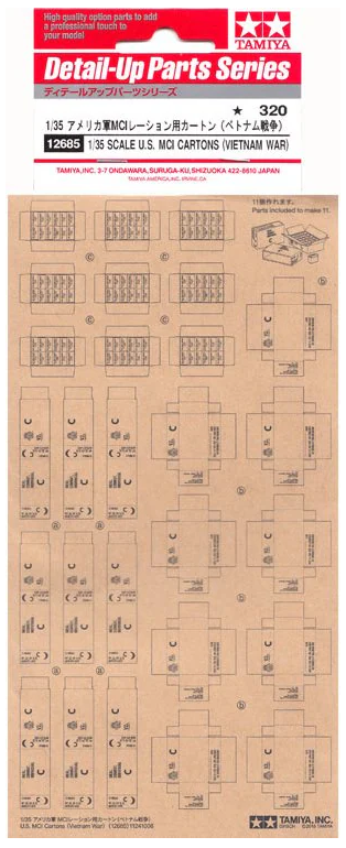 Tamiya 12685 1/35 US MCI Cartons - Vietnam War