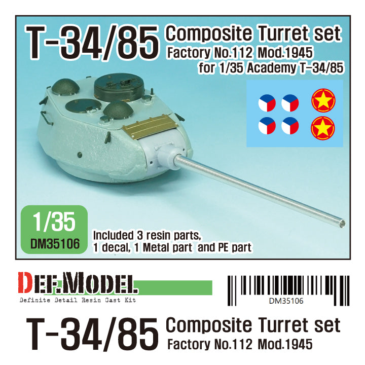 Def Model DM35106 1/35 T-34/85 Composite turret set Mod.45 for Academy
