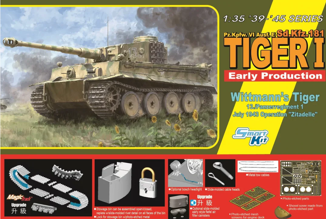 Dragon 6990 1/35 Tiger I Early Production Wittmann's Tiger 13./Panzer