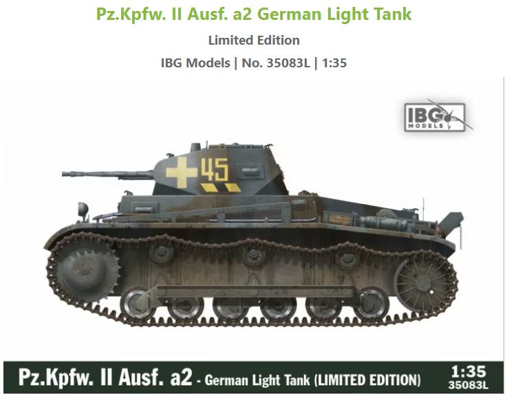 IBG 35083L 1/35 Pz.Kpfw. II Ausf. a2 German Light Tank -LIMITED EDITIO