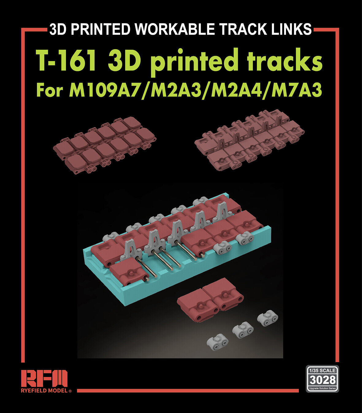 Rye Field Model 3028 1/35 T-161 workable tracks (3D printed)