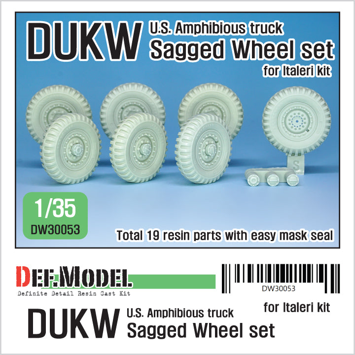 Def Model DW30053 1/35 WWII U.S DUKW Amphibious Truck Wheel set (for I
