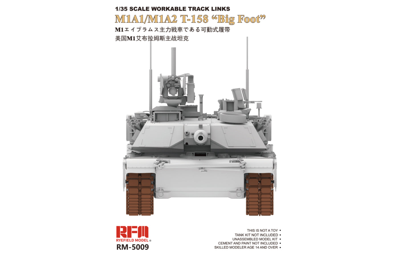 Rye Field Model 5009 1/35 Workable Tracks for M1A1/M1A2 T-158 "Big Foo