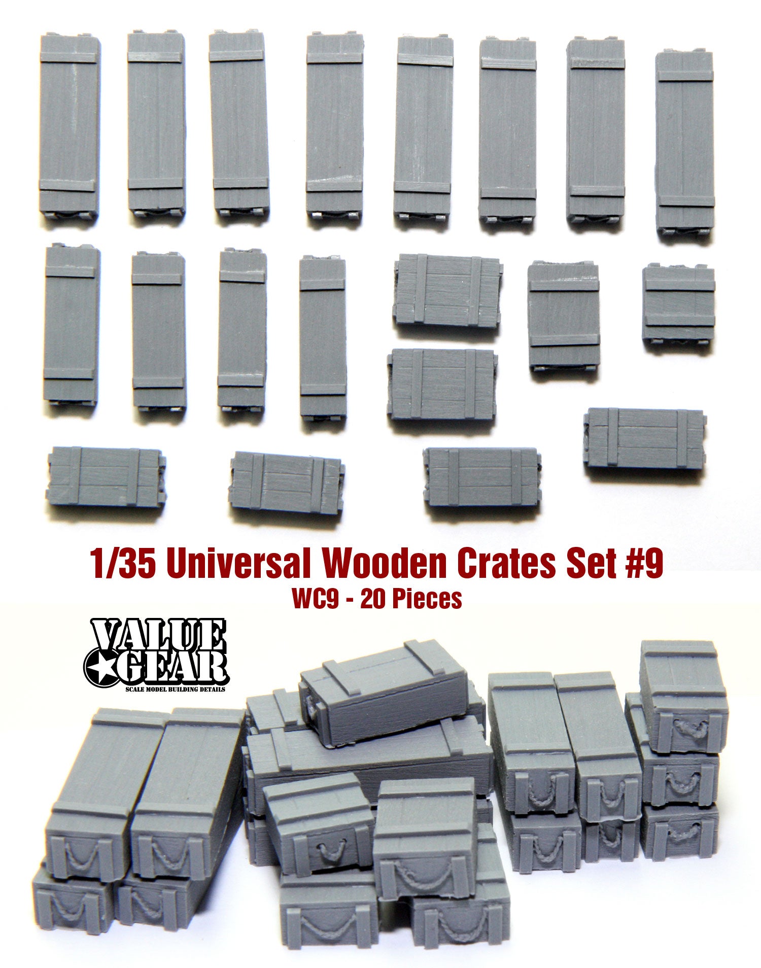 Value Gear WC 9 1/35 Universal Wooden Crates Set #9